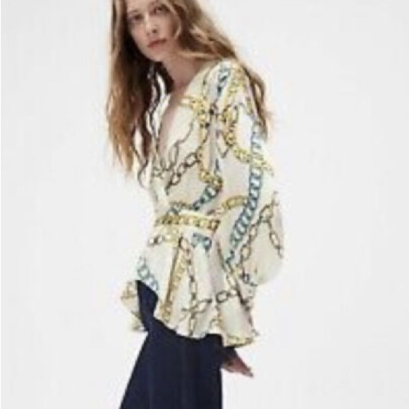 Zara | Tops | Zara Chain Link Blouse | Poshmark